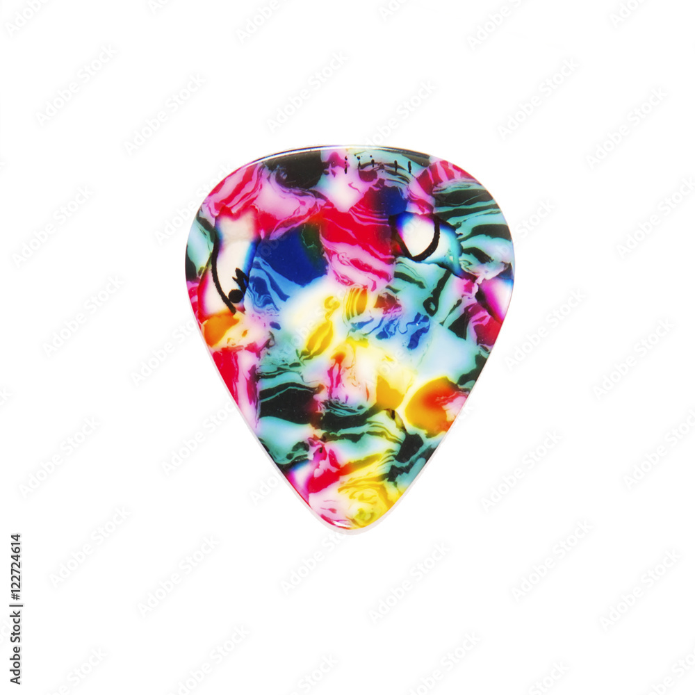 Guitar plectrum isolated on a white background Stock-Foto | Adobe Stock