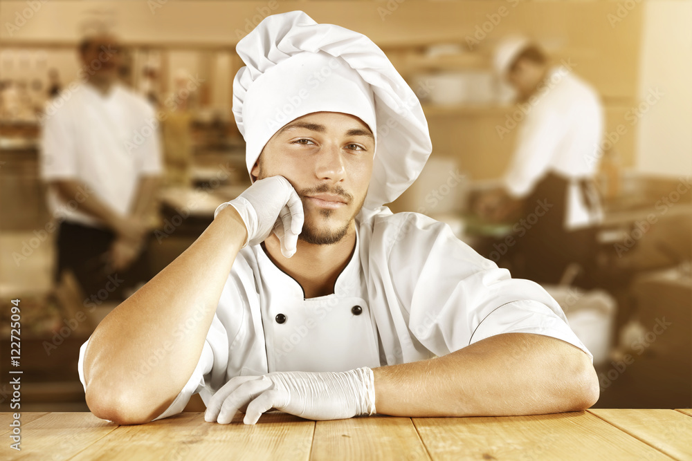 cook chef in kitchen Stock Photo | Adobe Stock