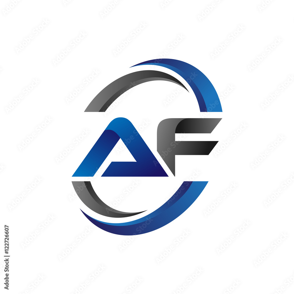 Simple Modern Initial Logo Vector Circle Swoosh af Stock Vector | Adobe ...