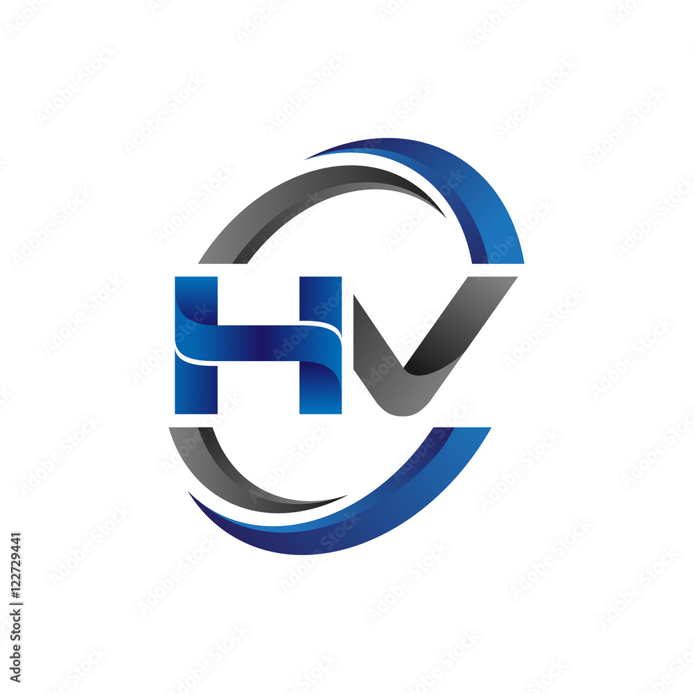 Simple Modern Initial Logo Vector Circle Swoosh hv Stock Vector | Adobe ... Simple Modern Initial Logo Vector Circle Swoosh hv Stock Vector | Adobe ...