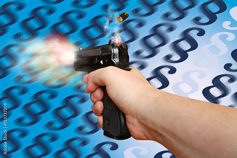 handgun fire Stock Photo | Adobe Stock