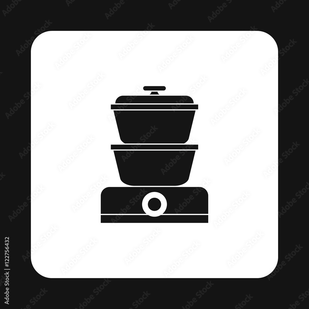 Steam cooker icon in simple style isolated on white background. Home ...