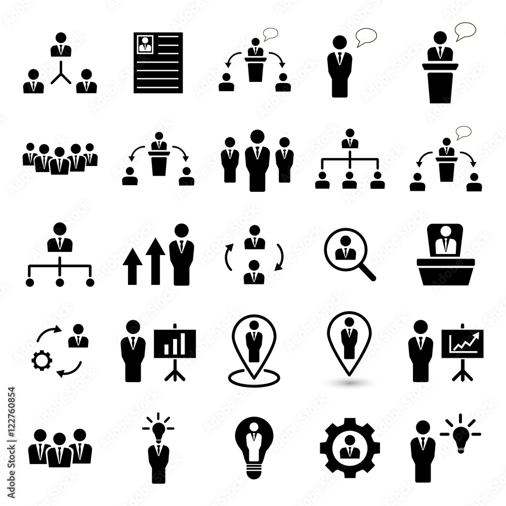 Management icon set icon vector Stock Vector | Adobe Stock