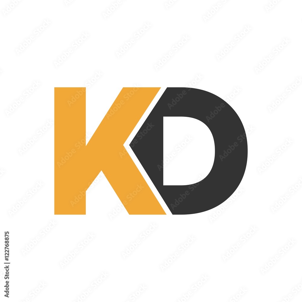 KD letter initial logo design Stock Vector | Adobe Stock