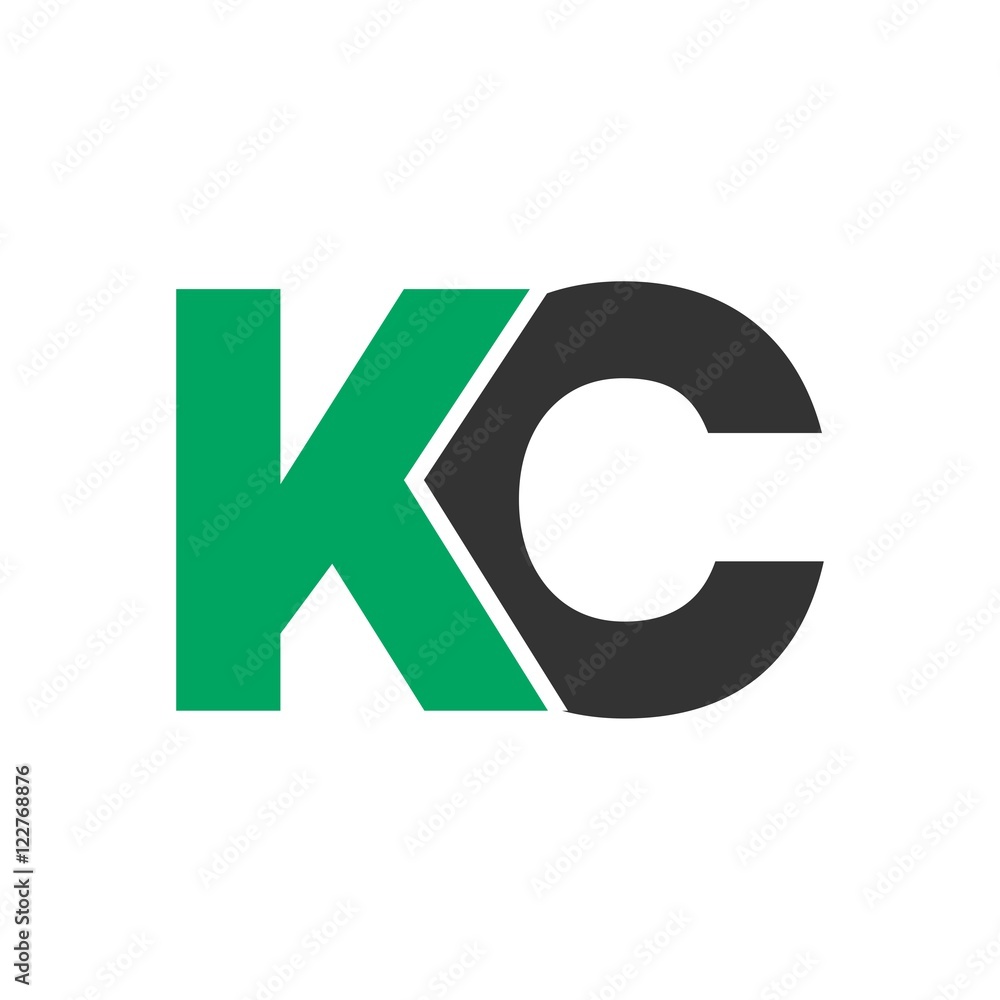 KC letter initial logo design Stock Vector | Adobe Stock