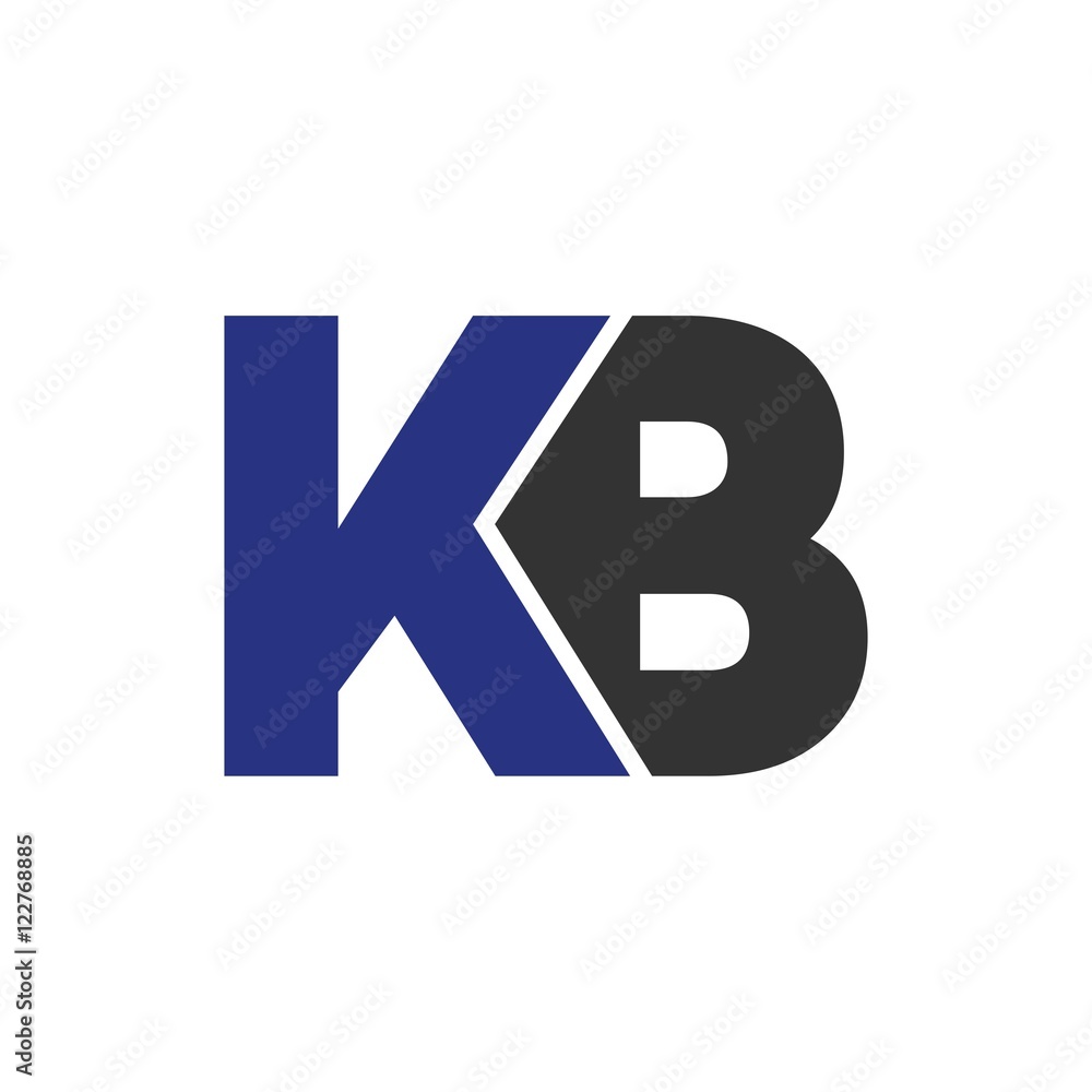 KB letter initial logo design Stock Vector | Adobe Stock