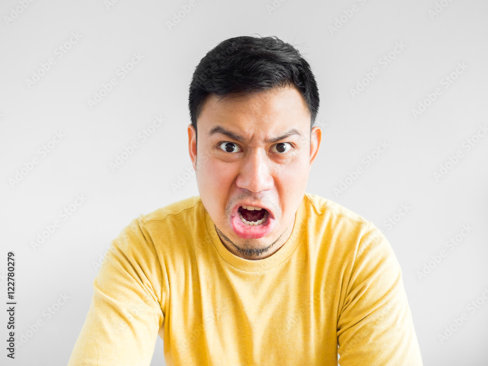 Angry Asian man. Stock Photo | Adobe Stock