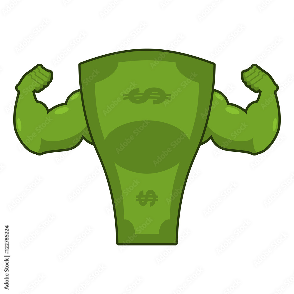 Strong dollar. Powerful cash. Potent money with big muscles. Han Stock ...