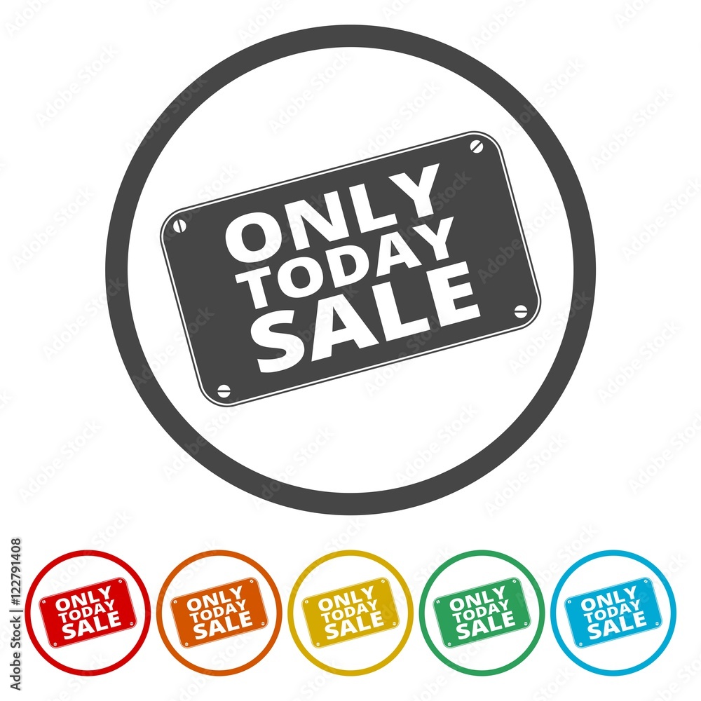 Only Today sale sign Stock Vector | Adobe Stock