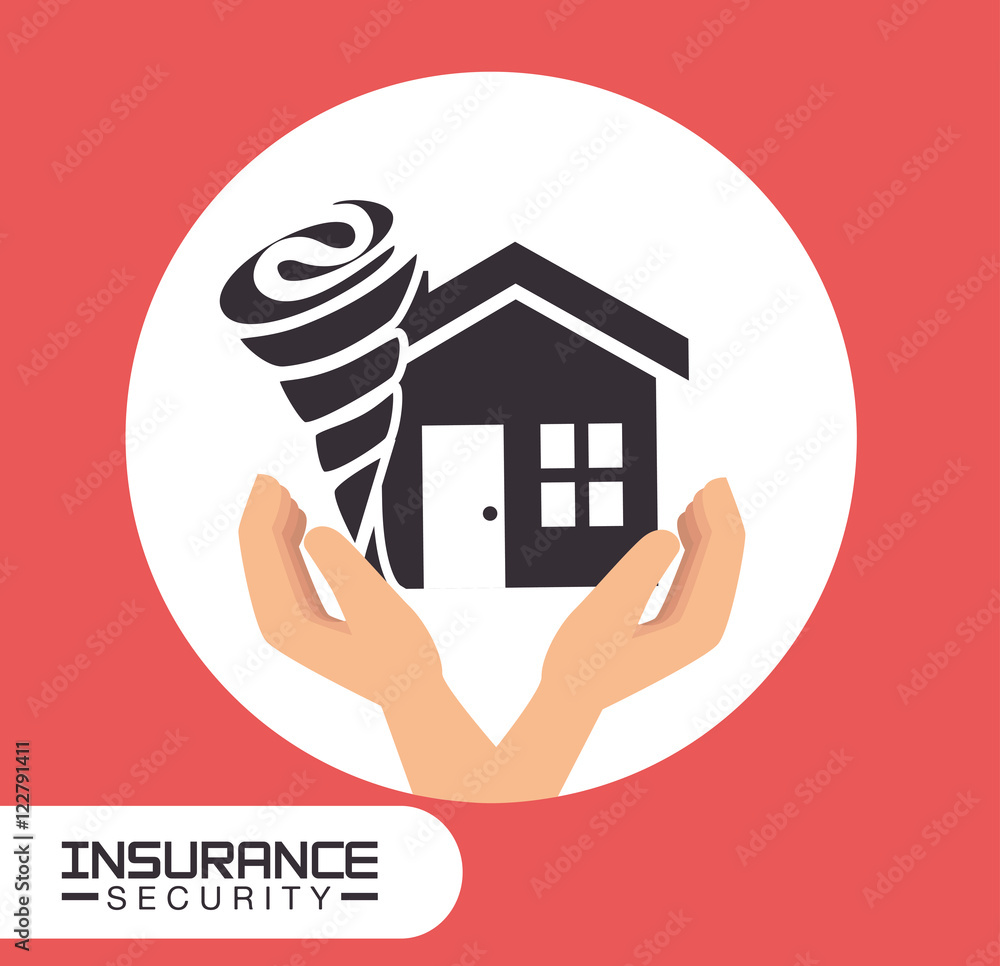 house twister insurance security and property home safety. vector ...