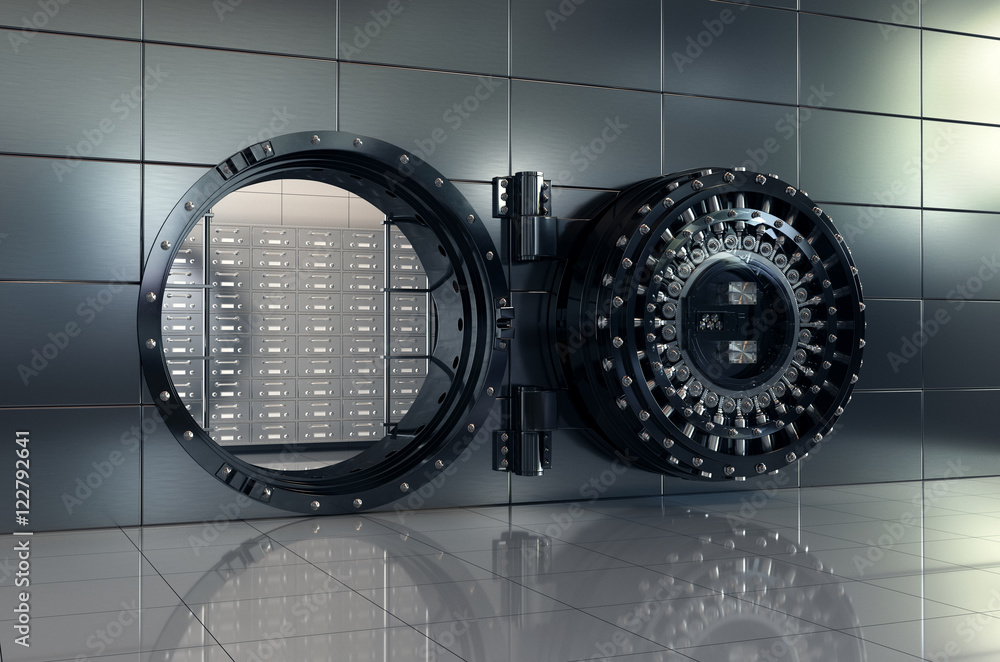 Open bank vault Stock Illustration | Adobe Stock