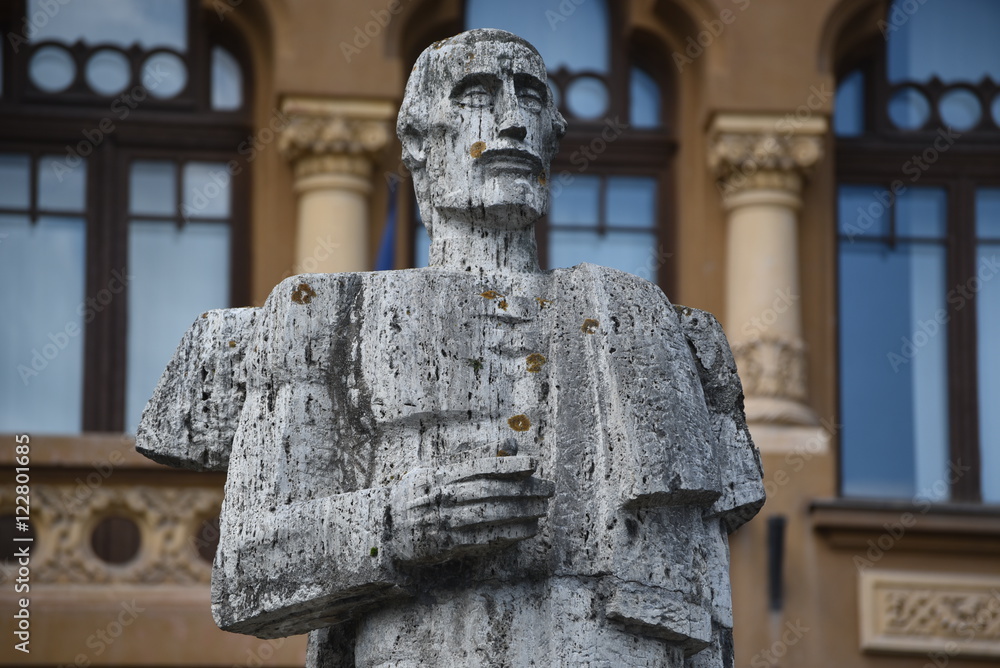 Statue of George Bariţiu, bust view, Brasov, Romania Stock Photo ...