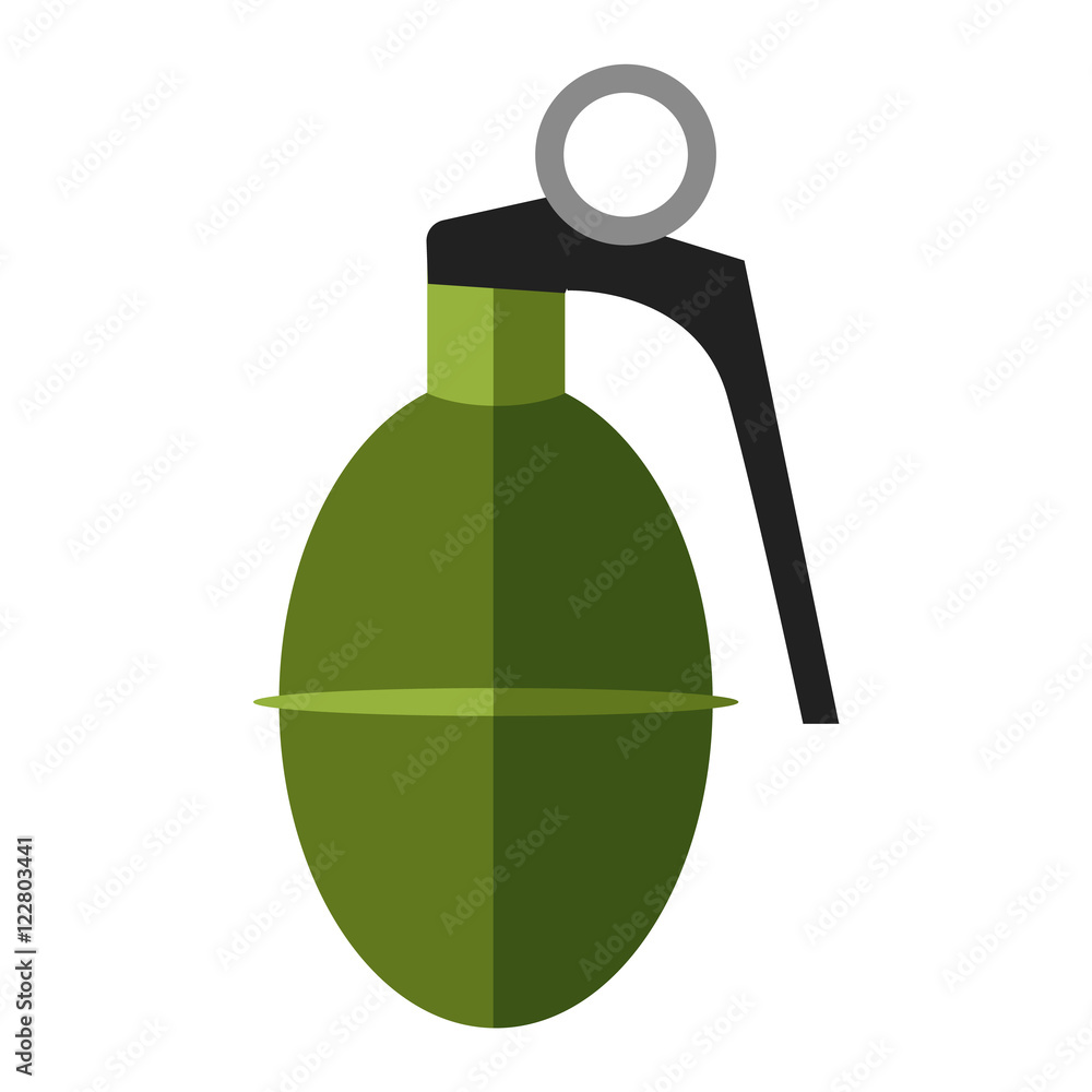 Grenade bomb explosion weapons vector. Stock Vector | Adobe Stock