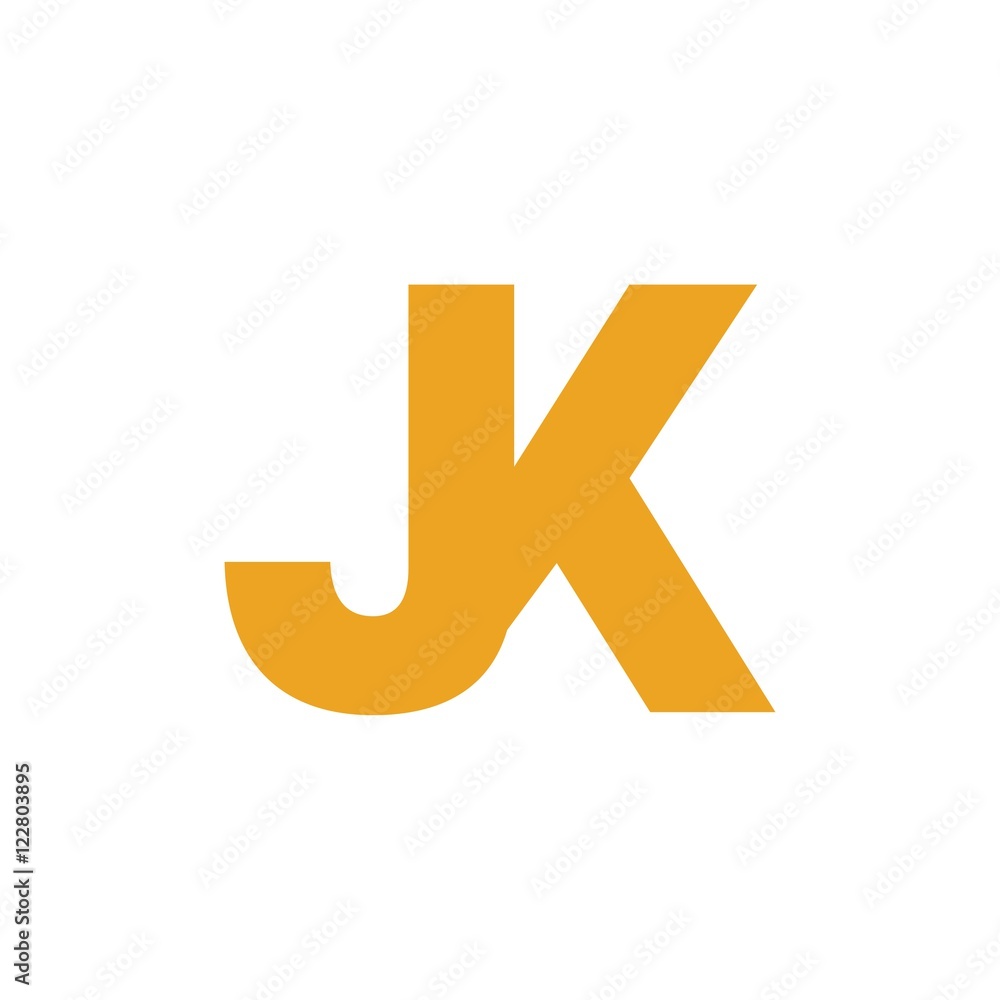 JK letter initial logo design Stock Vector | Adobe Stock