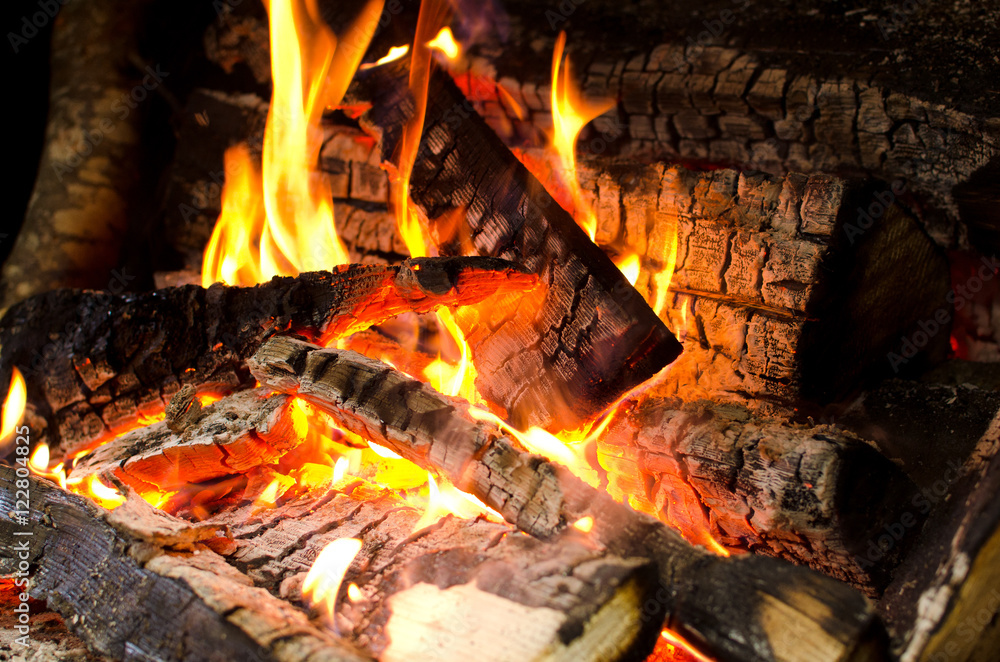 Ember burning wood smoldering wood smoldering log Stock Photo | Adobe Stock