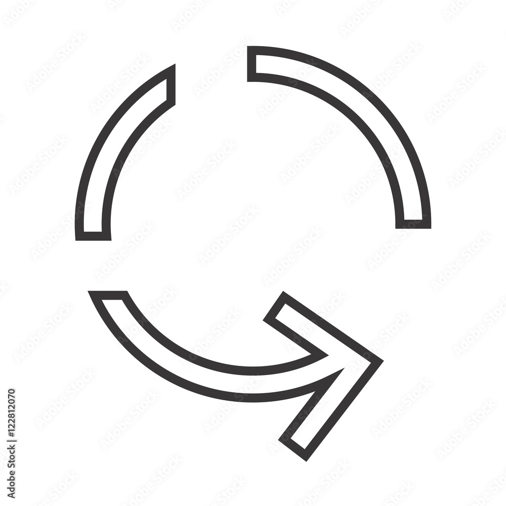 Sync refresh or webpage reload arrow. replay sign. vector illustration ... Sync refresh or webpage reload arrow. replay sign. vector illustration ...