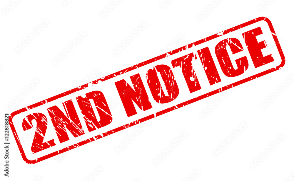 2ND NOTICE red stamp text Stock Vector | Adobe Stock