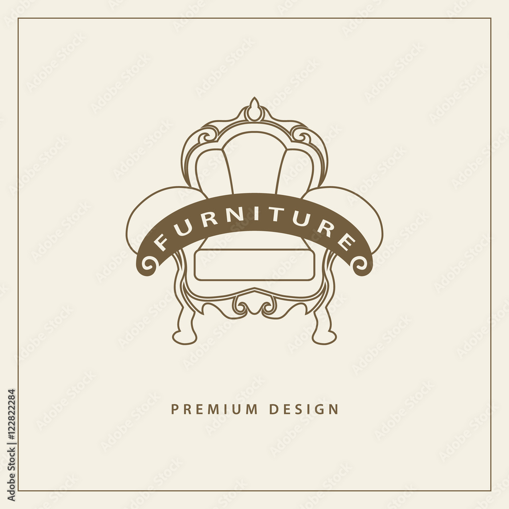 Furniture logo template. luxury universal premium design. Interior ...