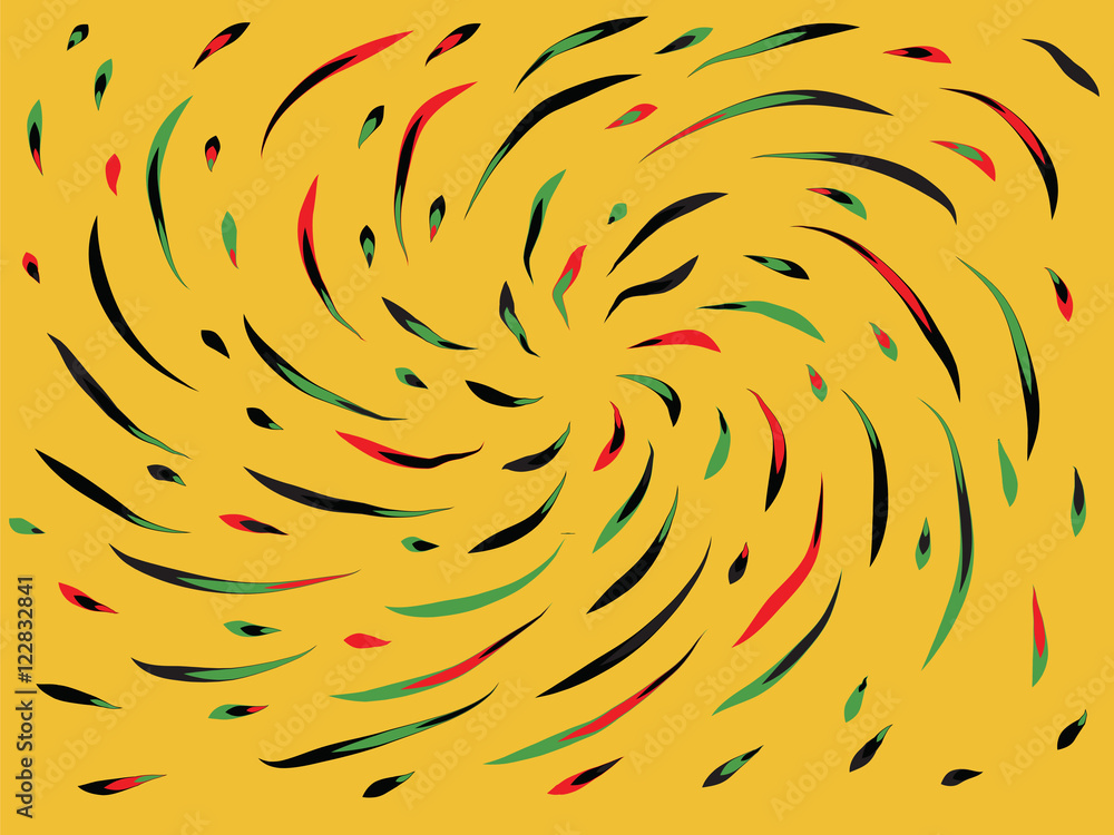 Color swirl on a yellow background Stock Vector | Adobe Stock