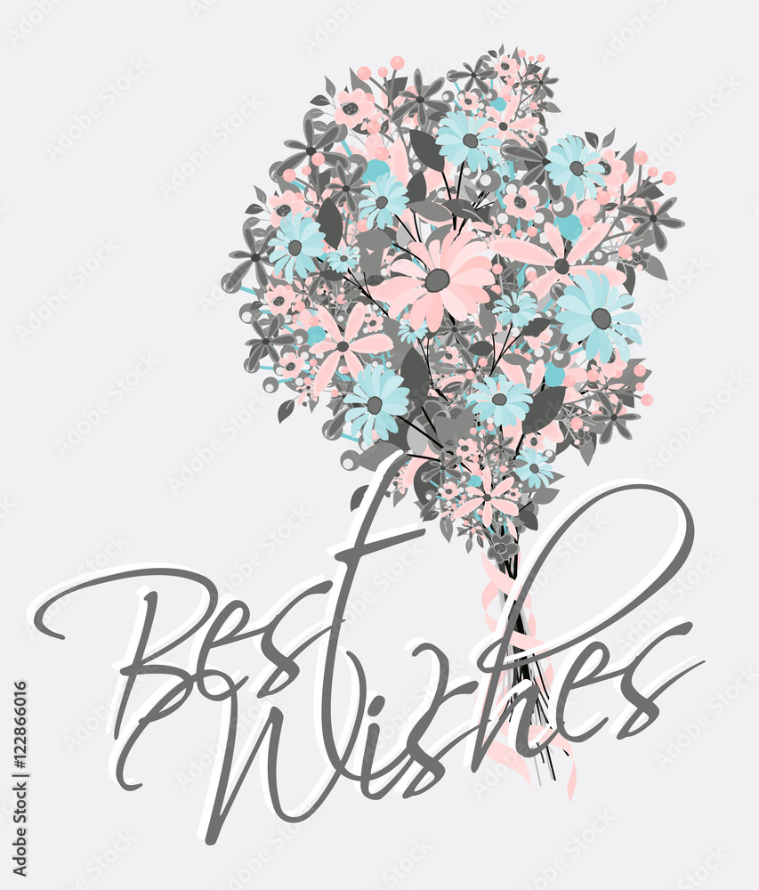 Best Wishes Template Design Stock Vector | Adobe Stock