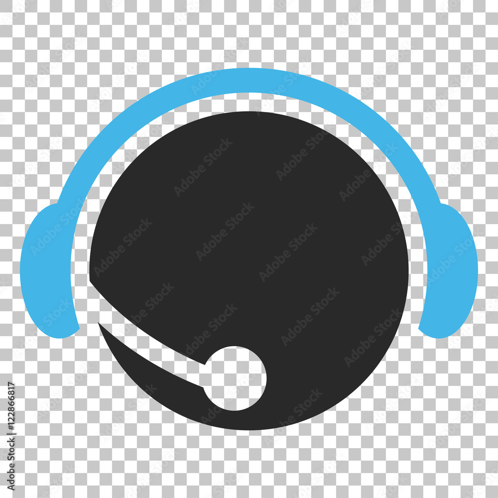Vettoriale Stock Call Center Operator vector icon. Image style is a ...