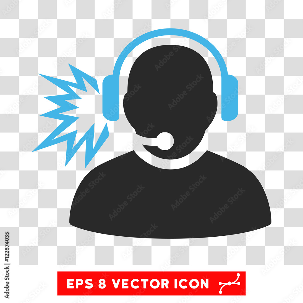 Vector Operator Message EPS vector icon. Illustration style is flat ...