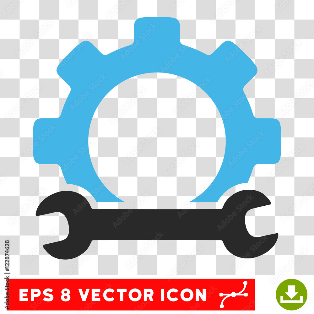 Vector Service Tools EPS vector icon. Illustration style is flat iconic ...