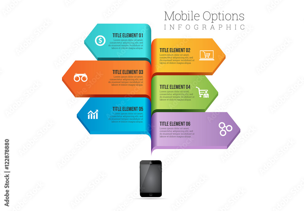 Mobile Options Infographic Stock Template | Adobe Stock