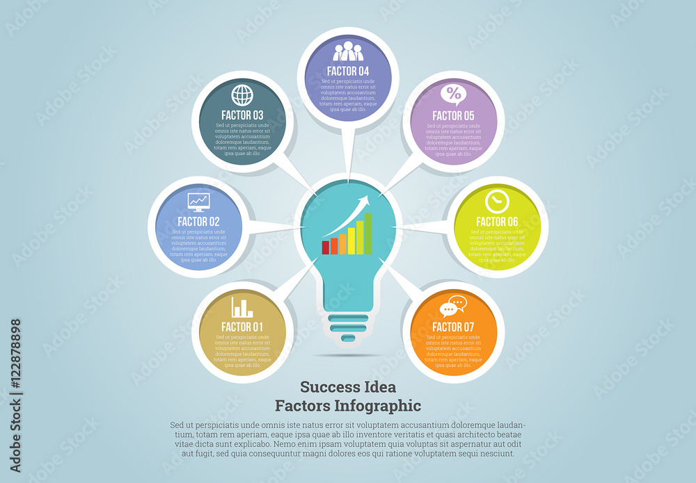 Success Idea Factors Infographic Stock Template | Adobe Stock