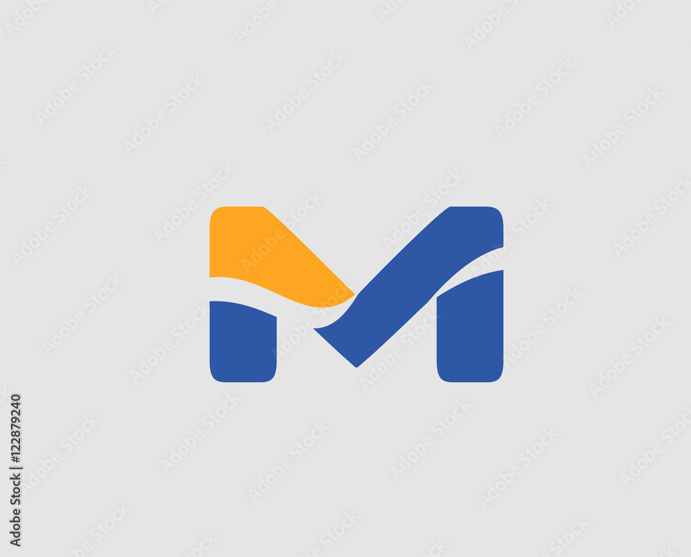 Vector illustration of abstract icons based on the letter M logo Stock ...