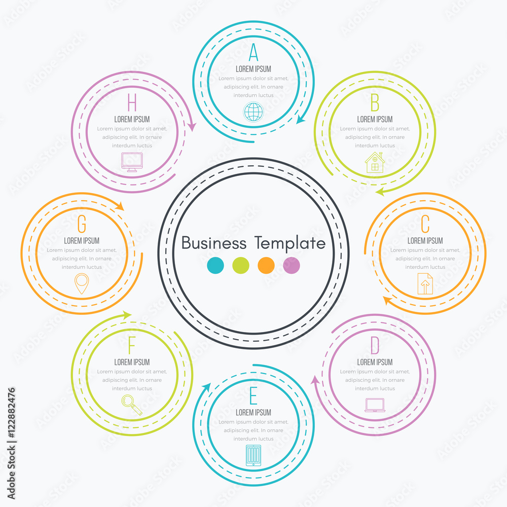 Thin line infographic element Stock Vector | Adobe Stock