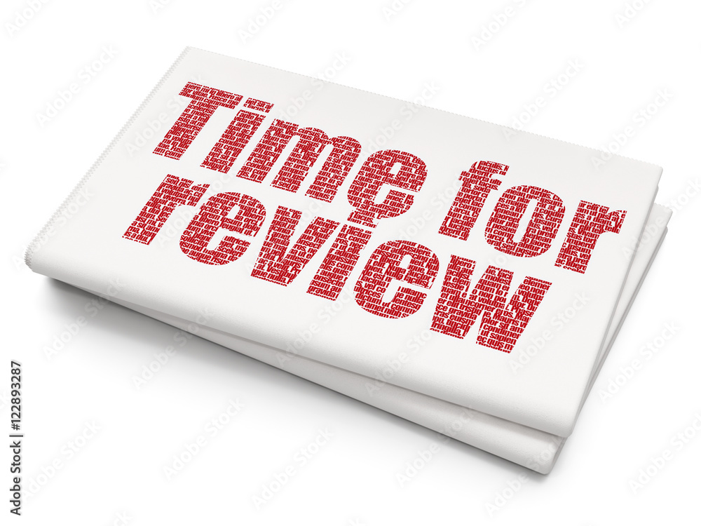 Illustrazione Stock Timeline concept: Time for Review on Blank ...