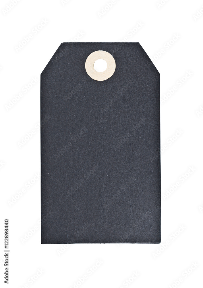 black empty card wooden for text idea on white Stock Photo | Adobe Stock