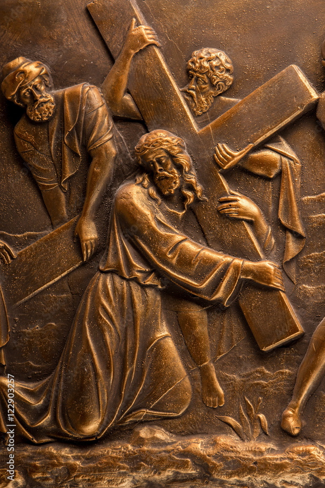 Gypsum dimensional picture with biblical scenes and the Last Supper Way ...