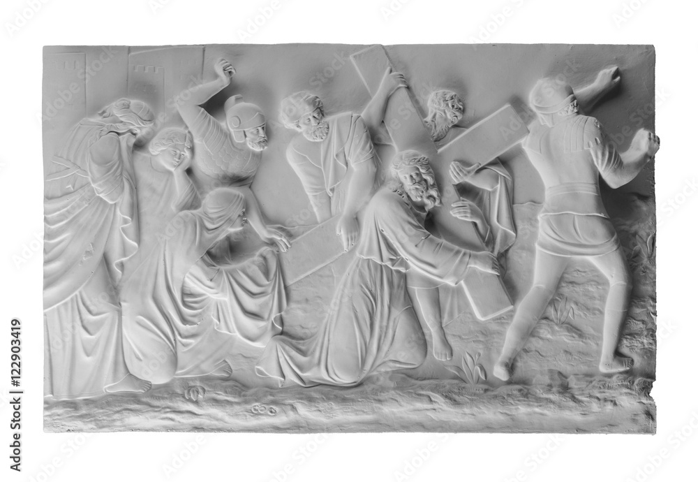 Gypsum dimensional picture with biblical scenes and the Last Supper Way ...