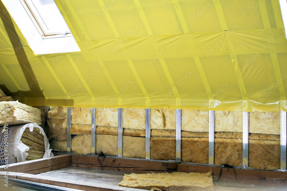 Texture - attic when installing waterproofing Stock Photo | Adobe Stock