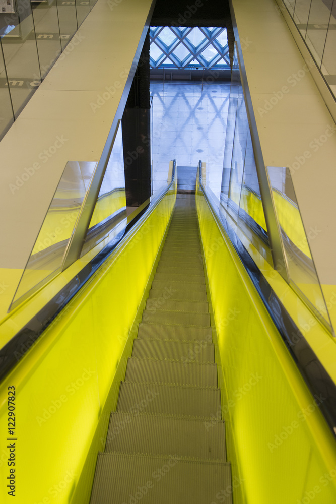 Escalators in Seattle Central Library, Seattle, Washington State Stock ...
