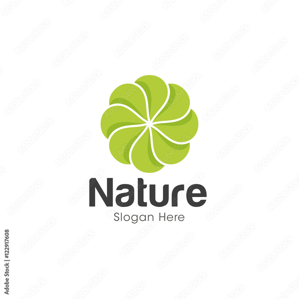 Nature logo design vector Stock Vector | Adobe Stock