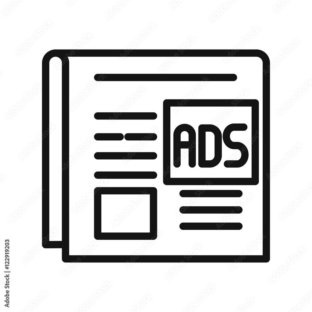 newspaper ads vector illustration design Stock Vector | Adobe Stock
