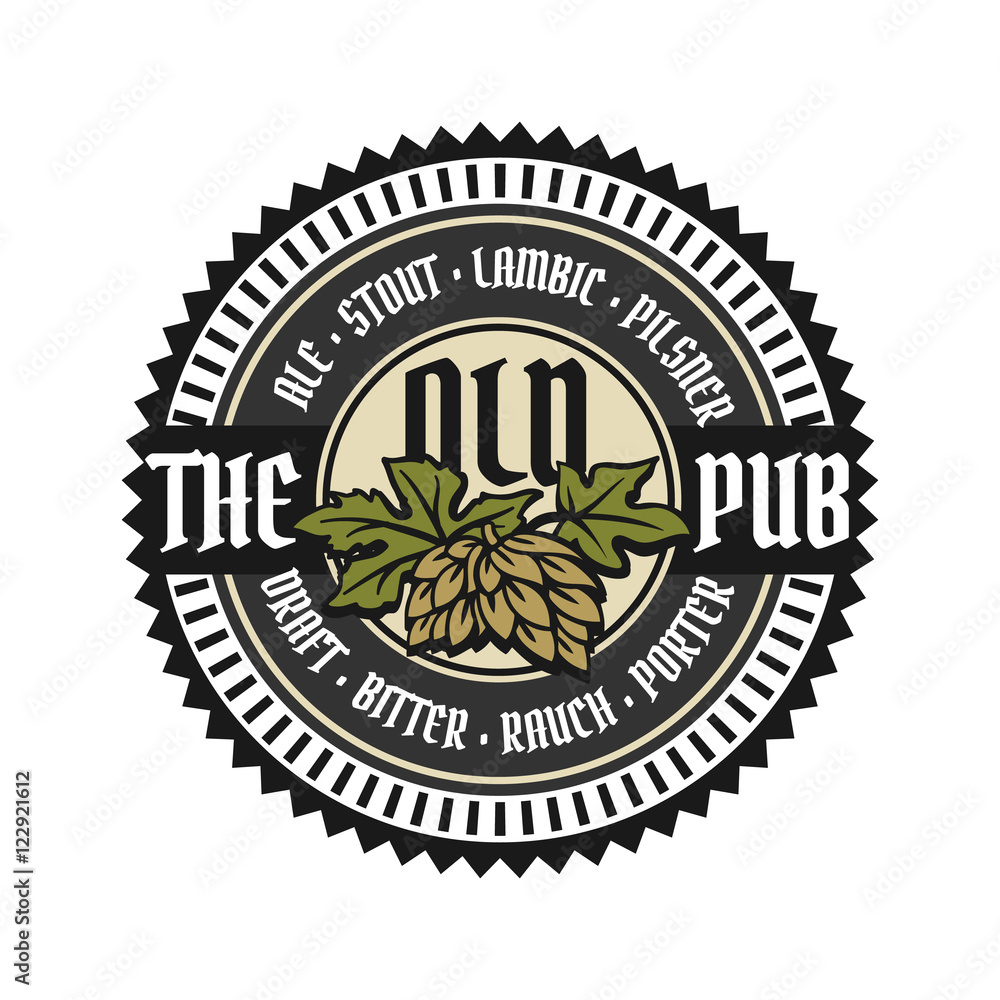 Retro styled label of beer. Good as a template of advertisement ...