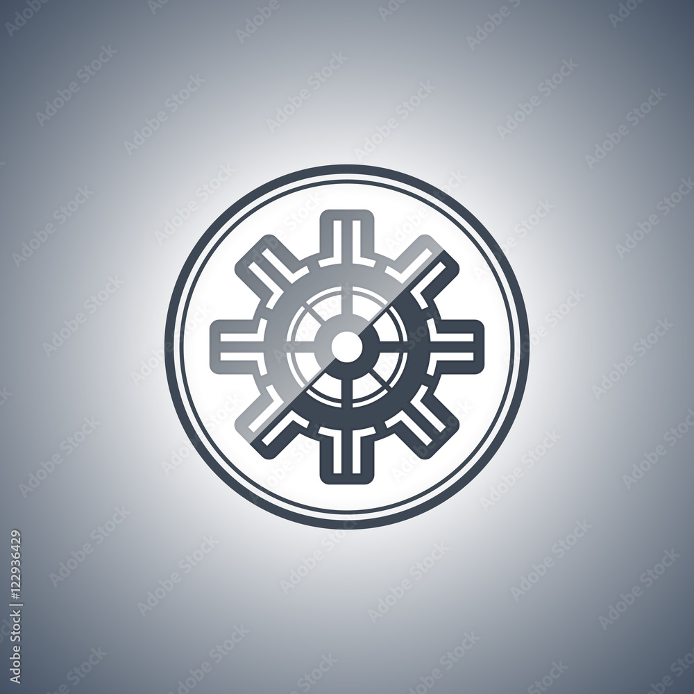 Abstract gear icon.Technology element. Stock Vector | Adobe Stock