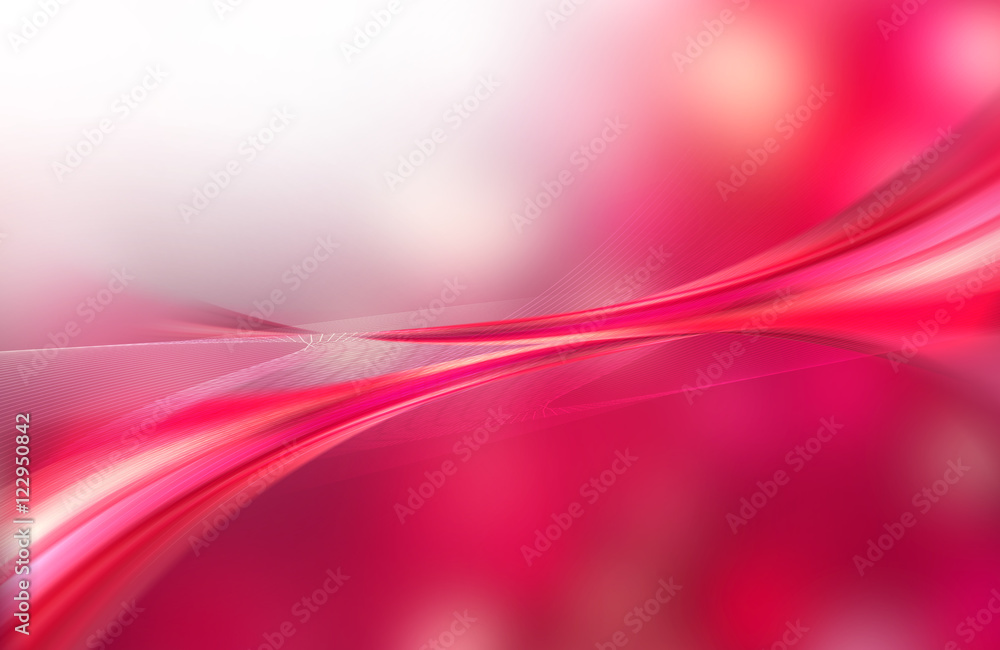 Abstract red pink background with mesh and curve lines on glowing blur ...