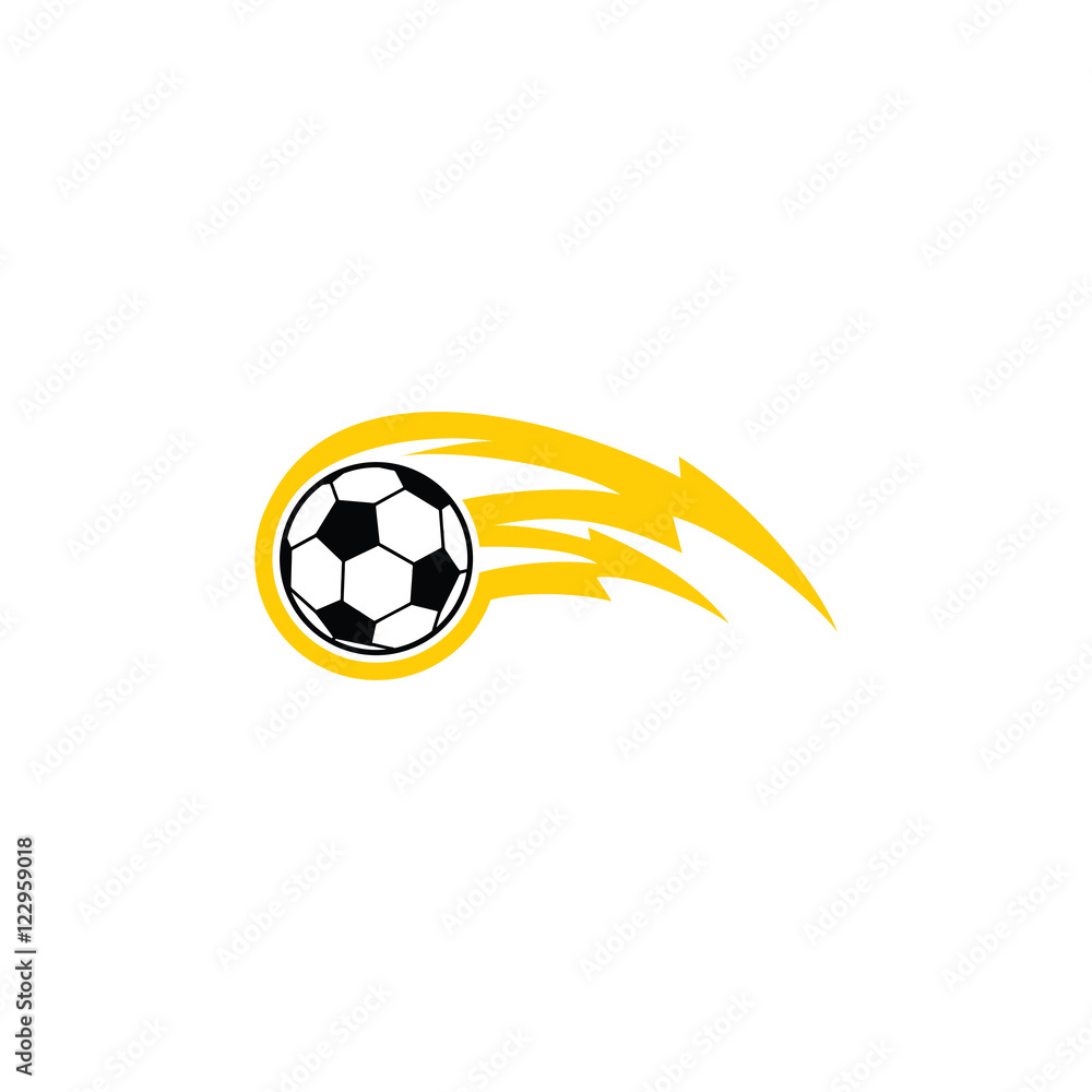 Football Soccer Ball Thunder Logo Modern Vector Icon Stock Vector ...
