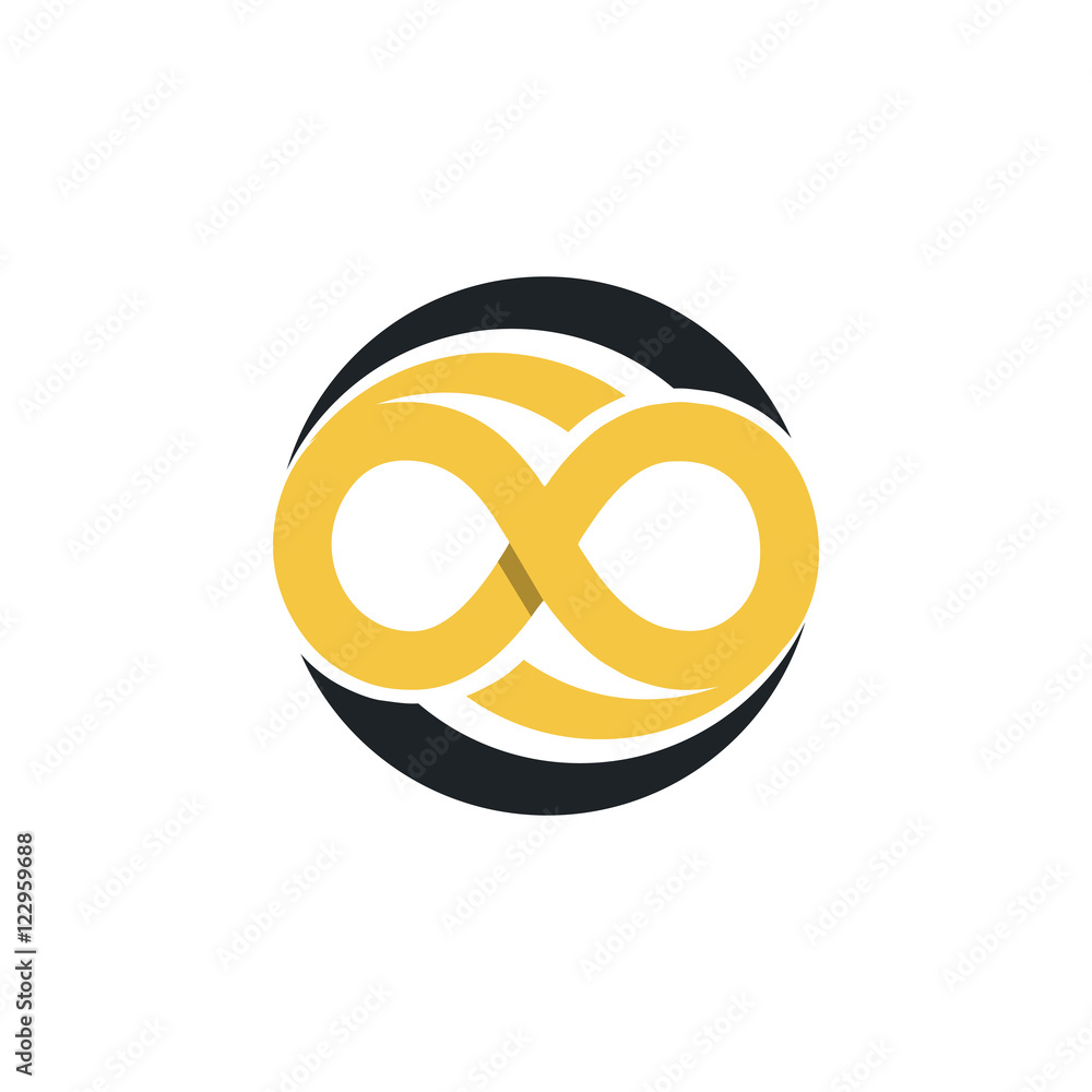 Infinity Circle Logo Simple Modern Vector Icon Stock Vector | Adobe Stock