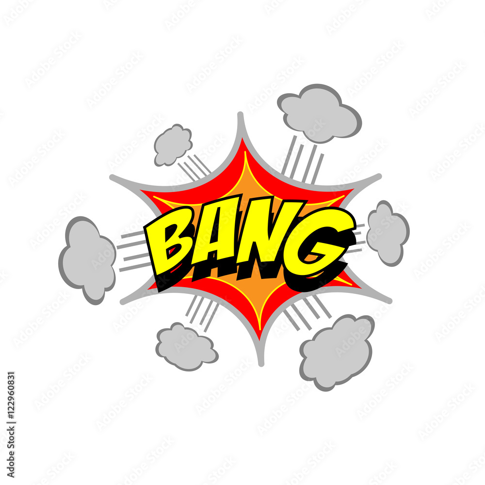 Cartoon Vector Bang Sound Stock Vector | Adobe Stock