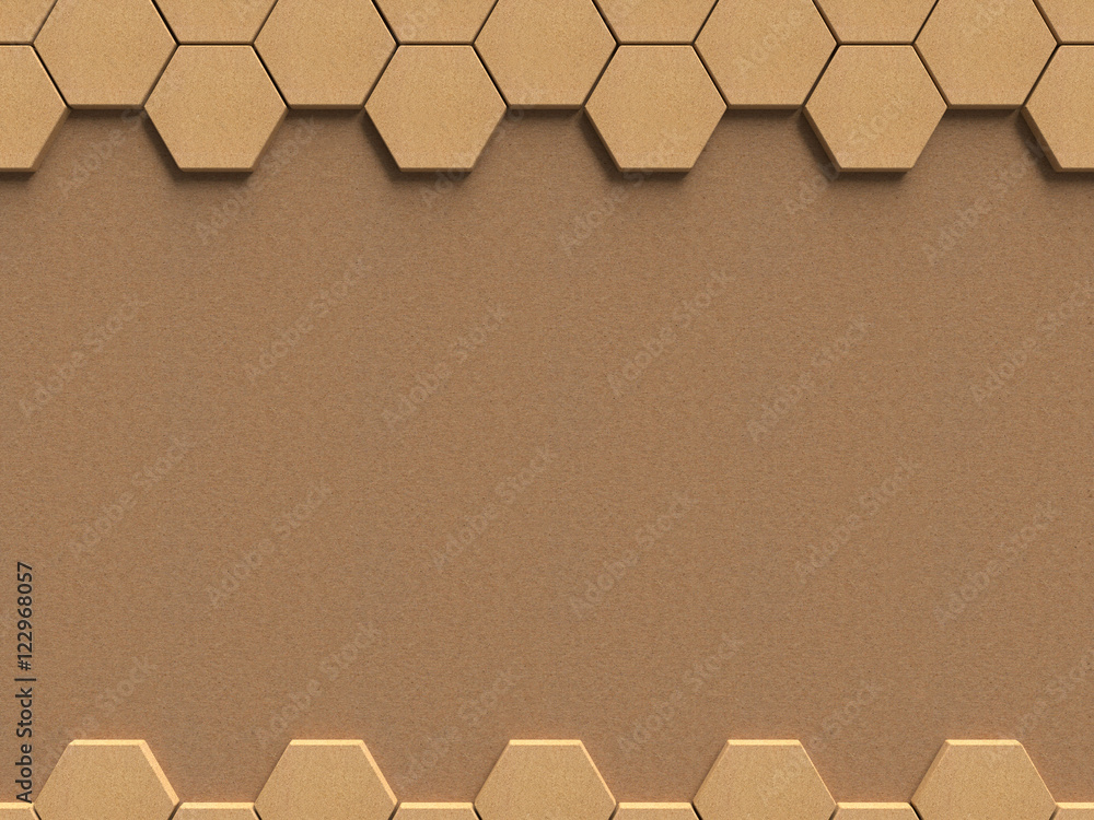 Paper texture hexagon pattern with background template for presentation ...