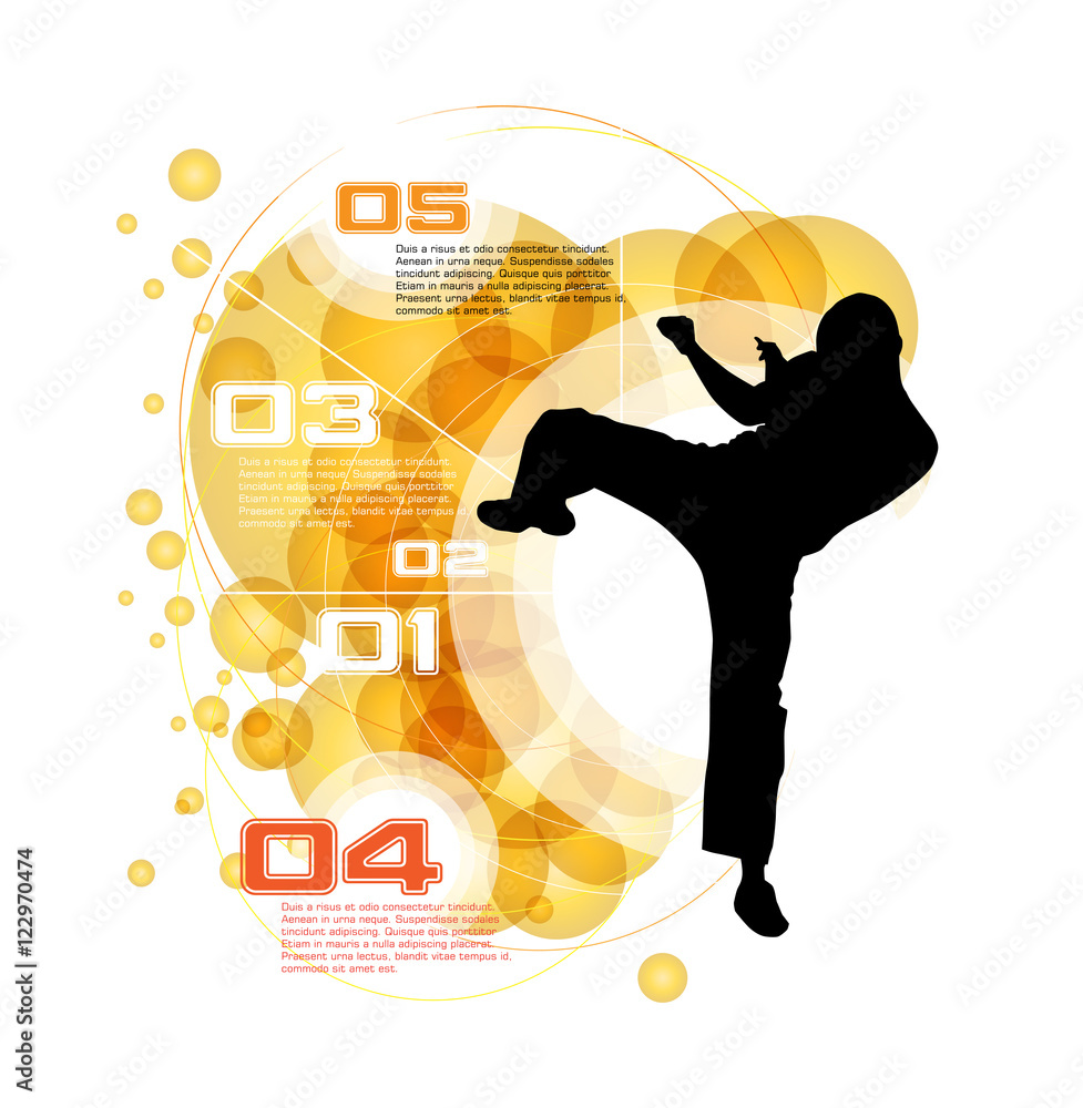 Karate, sport vector illustration Stock Vector | Adobe Stock