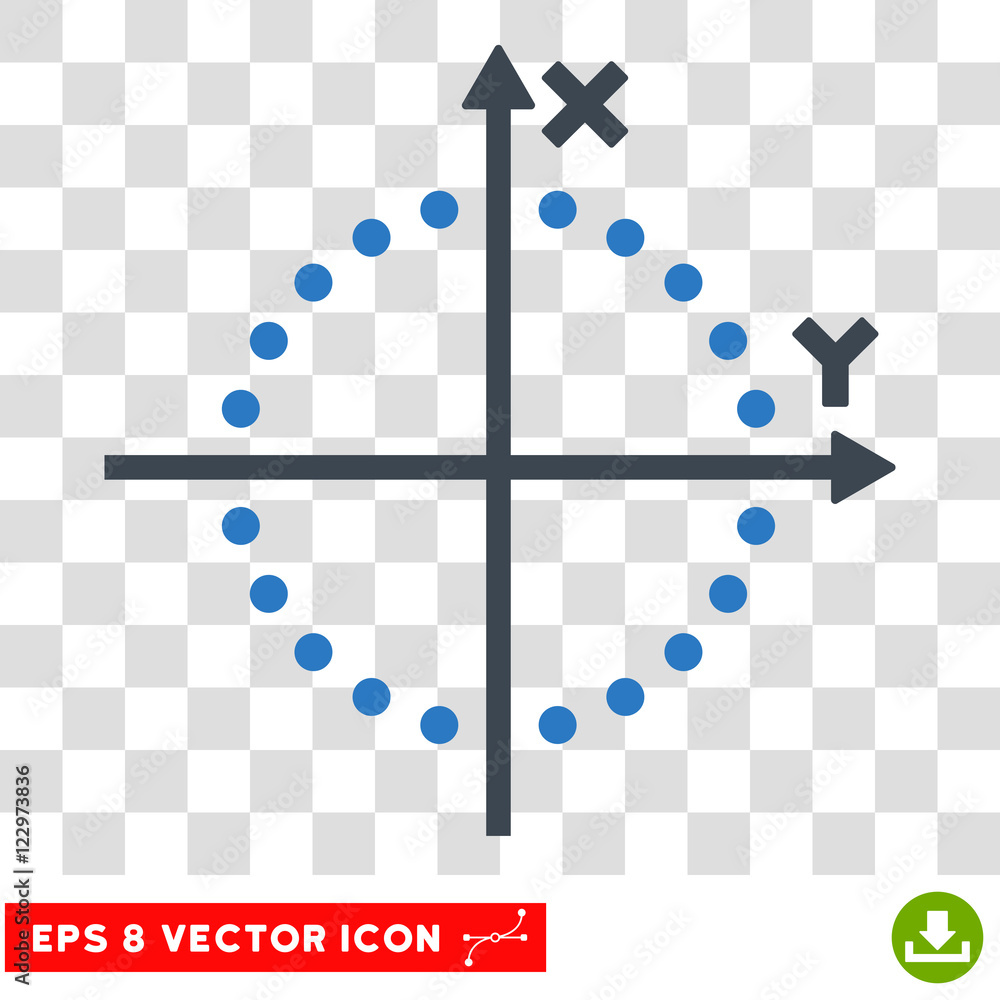 Vector Circle Plot EPS vector pictogram. Illustration style is flat ...