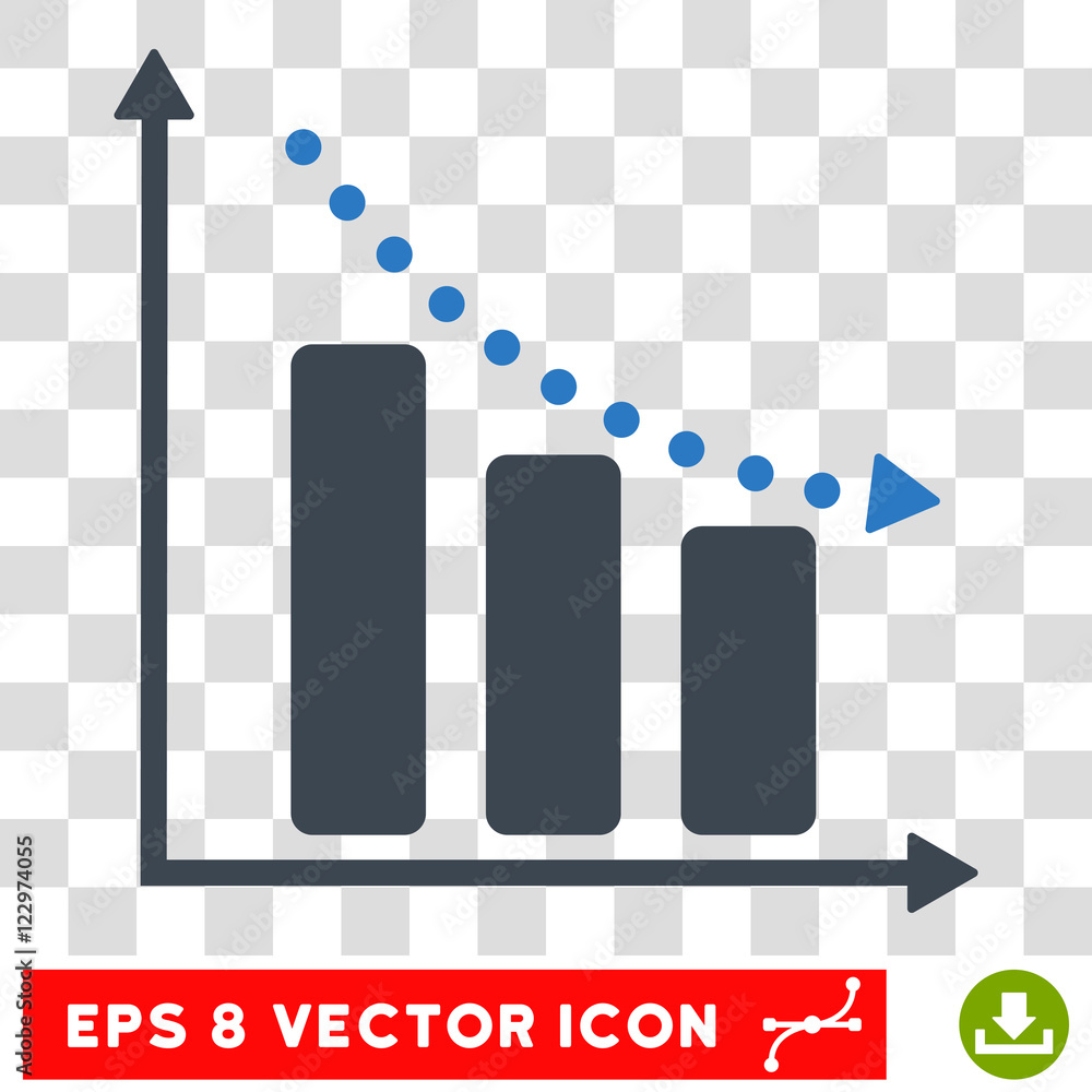 Vector Negative Trend EPS vector icon. Illustration style is flat ...