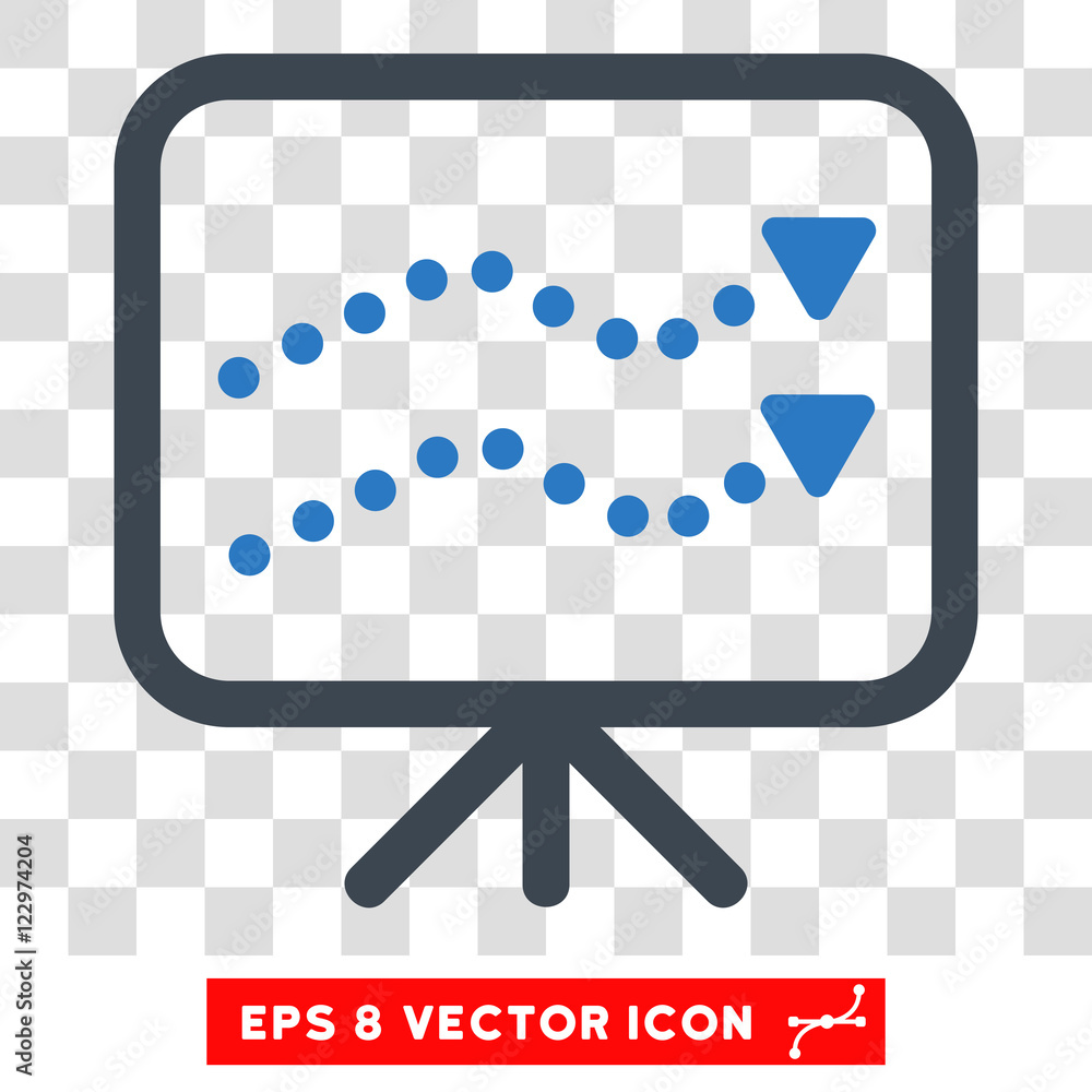 Vector Trends Monitoring EPS vector pictograph. Illustration style is ...